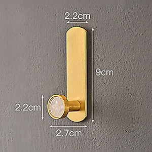 Soaoun Towel Hook No Drill Wall Mount Aluminum Robe Hook Punch Free Trace Less Hanger Hook for Bathroom Kitchen Bedroom Green