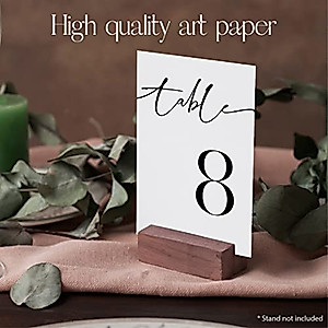 26 Pieces Table Numbers for Wedding Reception, Table Number 1-25 with Head Table Card, Double Sided Contemporary Table Number Design, 4x6" Wedding Table Numbers, Matte Lamination Table Number Cards