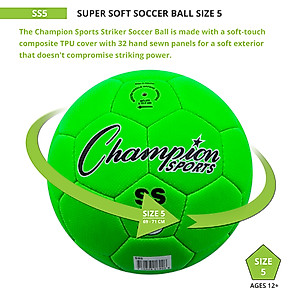 Champion Sports Size 5 Super Soft Soccer Ball