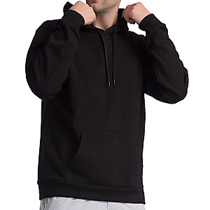 THE GYM PEOPLE Men's Hoodie, 609 Black(Fleece Lined), X-Large