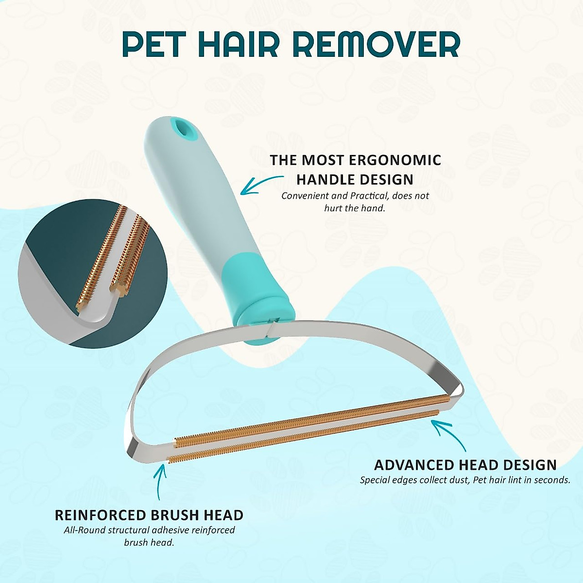 Quality Score Pet Hair rake Bundle, Retractable Cat & Dog Hair Carpet rake Remover | This pet Hair Broom & Carpet Brush for Carpets Rugs Mats Couch & Pet Tower with 2 Hanging Hooks Easy to Every Hair