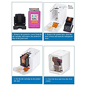 mini handheld color printer (m-brush) wireless bluetooth portable printer the world's smallest mobile color printer with standard ink cartridge