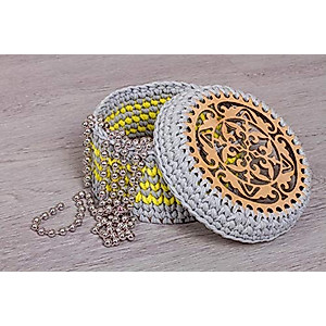 Set of 4 Wooden Base Wood Bottoms for Crochet Basket Wooden Crochet Accessory Tshirt Yarn Accessory T Shirt Yarn Basket (Styles Mix 2, 18CM)