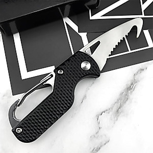 Goshawk Small Pocket Knife for Men, Cool Carabiner Knife Box Cutter with 1.77inch 5CR13MOV Blade, Mini Folding Knives EDC Gadgets Folding Tools, Great Gift