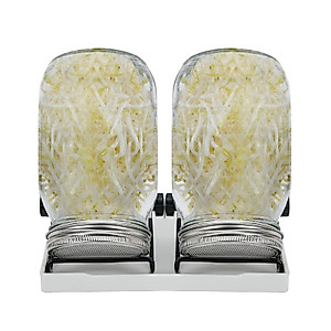 Lulonpon 2 Pieces Sprouting Stands, 304 Stainless Steel Sprouting Stands with Tray for Sprouting Jar, Sprouting, Sprouting Seeds, Sprouting Kit