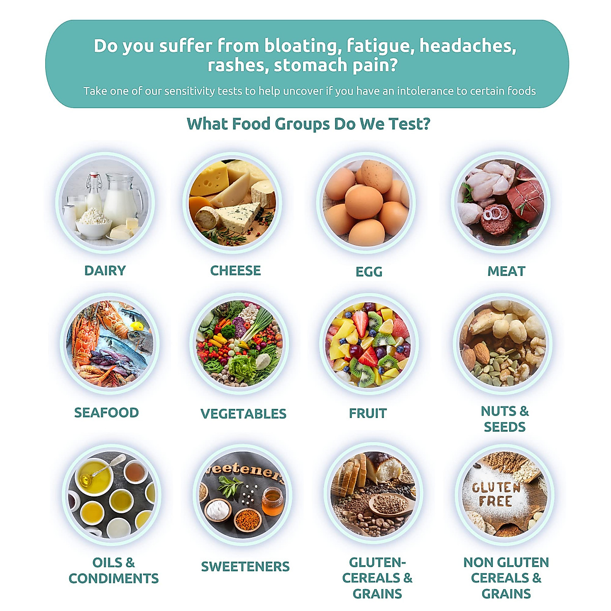 Basic Food Sensitivity Test by SSC, 400+ Items Tested | Hair Strand Food Intolerance Test Kit| Food & Drink Sensitivities, Intolerance Testing Kit for Adults