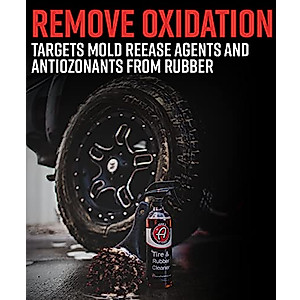 Adam's Polishes Tire & Rubber Cleaner (16 oz) - Removes Discoloration From Tires Quickly - Works Great on Tires, Rubber & Plastic Trim, and Rubber Floor Mats