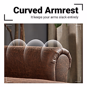 XIZZI L Shaped Living Room Couch,81.4" Mid Century Modern Sectional Sofa with Right Chaise,Suede Fabric 3-Seater Comfy Cushion with Solid Wood Frame and for Apartment,Dark Brown