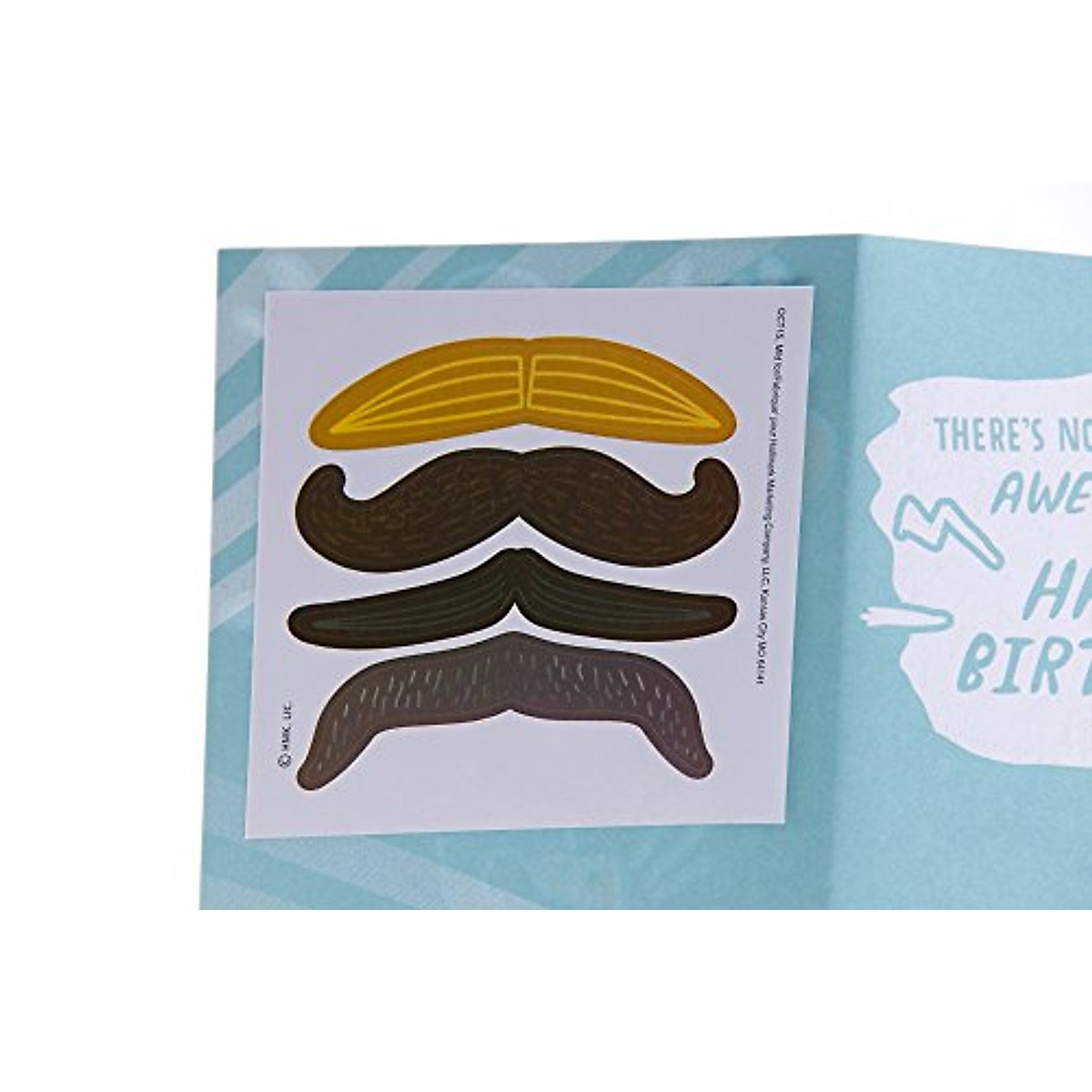 Hallmark Birthday Card for Kids with Mustache Stickers (No Disguising Your Awesomeness)