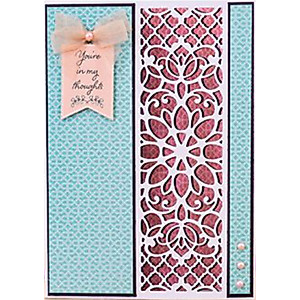 Mvchifay Cutting Dies Metal Stencils Scrapbooking Tool DIY Craft Carbon Steel Embossing Template for Paper Card Making (Flower frame-14.8x5cm)