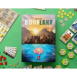 Capstone Games: Boonlake Hand Management, Exploration Strategy Board Game, 1-4 Players, Ages 14+, 40 Minute per Player Game Play Multicolor