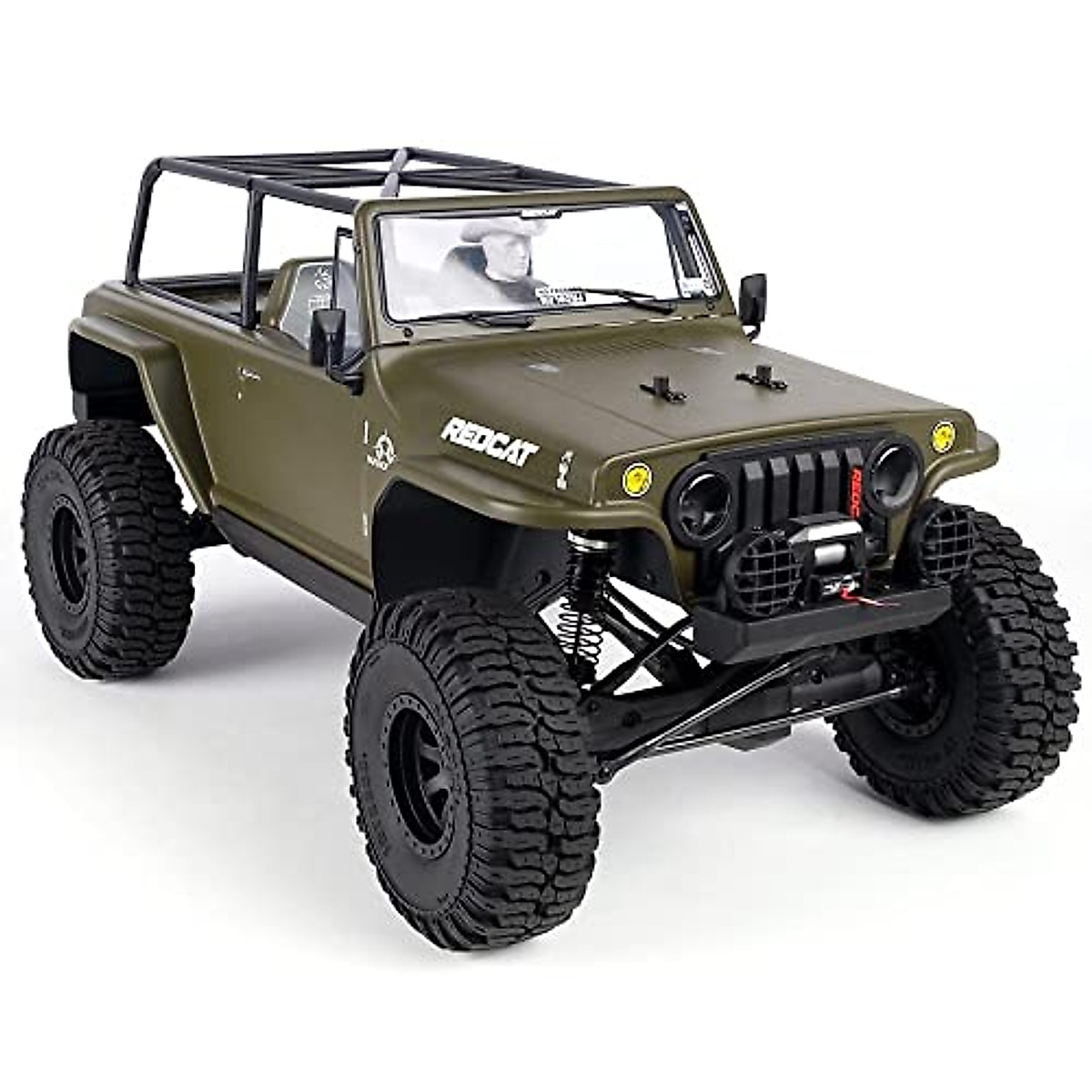 Redcat Racing TC8 Marksman RC Crawler – 1/8 Scale Brushed Electric Trail Crawler Off Road Rock Crawler RC Truck – 2.4Ghz Radio Controlled Waterproof Off Road Car – Great for All Terrain – Green