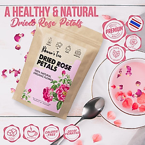 KHWAN'S TEA Pure Dried Butterfly Pea Flowers Blue Tea and Premium Dried Rose Petals