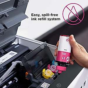 HP Smart -Tank 7602 Wireless All-in-One Cartridge-free Ink Printer, up to 2 years of ink included, mobile print, scan, copy, fax, auto doc feeder, featuring an app-like magic touch panel (28B98A)