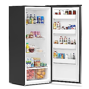 KoolMore KM-RUF-21S 21 cu. ft. Upright Convertible Freezer/Refrigerator, 2-in-1 Appliance, Storage for Fresh or Frozen Food and Drinks, Clear Shelves and Drawers [Silver]