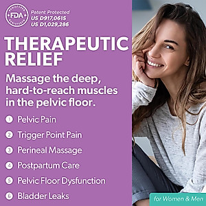 IntimateRose Pelvic Wand with Vibration for Pelvic Muscle Pain Relief - Pelvic Physical Therapy Use for Trigger Point & Tender Point Release for Men & Women