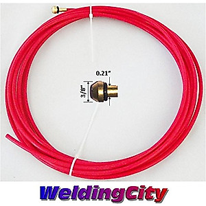 WeldingCity Pack of 2 Teflon Conduit Liner 35T-40-15 (.030"-.035") 15-ft for Lincoln Magnum 100L and Tweco Mini/No.1 MIG Welding Guns
