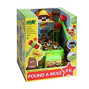 PowerTRC Whack Game Mole Toddler Toys, Mini Arcade Pounding Toys Set with 2 Hammers for 3 4 5 6 7 8 Years Old Boys Girls, Whack Mole Game Toy Interactive Early Developmental Toy