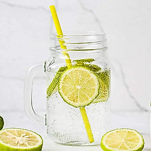 Tomnk 500 Pack Plastic Straws, 10.3'' High Disposable Straws Plastic Drinking Straws, Assorted Colors