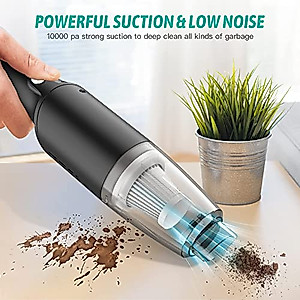 Migtory Cordless Vacuum Cleaner, 10000Pa Portable Rechargeable, Mini Handheld Vacuum Cleaner Rotatable Handle, Hand Vacuum, Small Dust Buster for Car, Home Cleaning