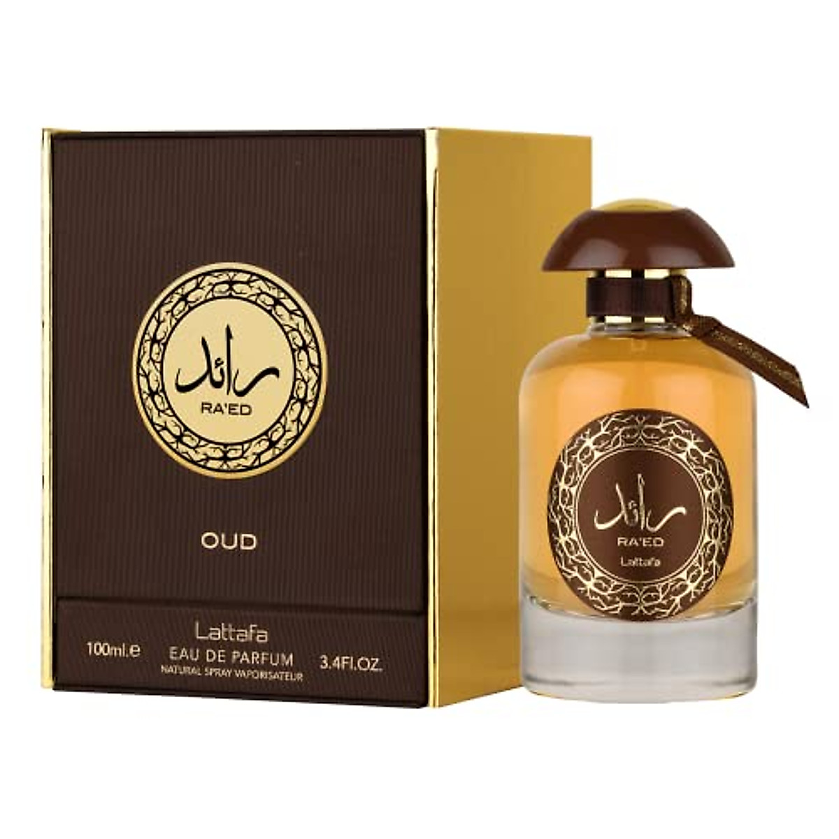 Lattafa Perfumes Ra'ed Oud for Unisex Eau de Parfum Spray, 3.4 Ounce