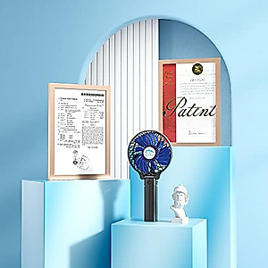 HandFan Portable Handheld Fan, Mini Personal Fan, Battery Operated Cooling Rechargeable Fan, 180° Foldable Small Hand Fan, USB Powered, for Home, Office, Outdoor, Hiking, Travel, Stroller