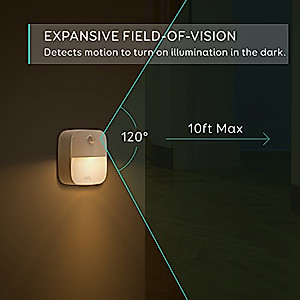 eufy by Anker, Lumi Stick-On Night Light, Warm White LED, Motion Sensor, Bedroom, Bathroom, Kitchen, Hallway, Stairs, Energy Efficient, Compact, 3-Pack