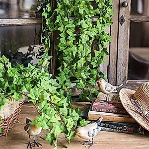 ZUGJAM 83 Ft (12pcs) Artificial Greenery Fake Ivy Leaves Hanging Vine Plant Garland for Garden Wedding Party Home Wall Decoration