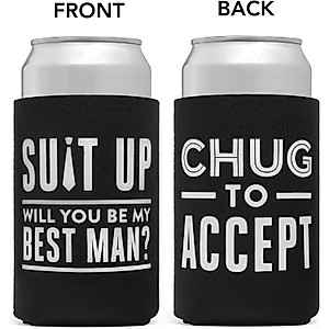 Groomsmen, Best Man Proposal Can Coolers - Will You Be My Groomsman? Bachelor Gifts - 8 Pack