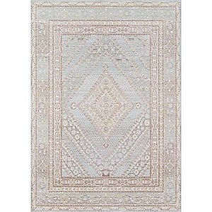 Momeni Isabella Traditional Geometric Flat Weave Area Rug, 4 ft 0 in x 6 ft 0 in, Blue
