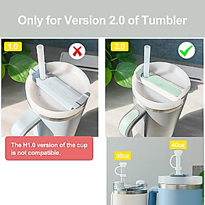 HOMDSG Spill Stopper Set for Stanley Cup 2.0 40oz 30oz, Accessories Including Straw Cover Cap, Fix Leak Stopper and Lid Spill Plug, Clear