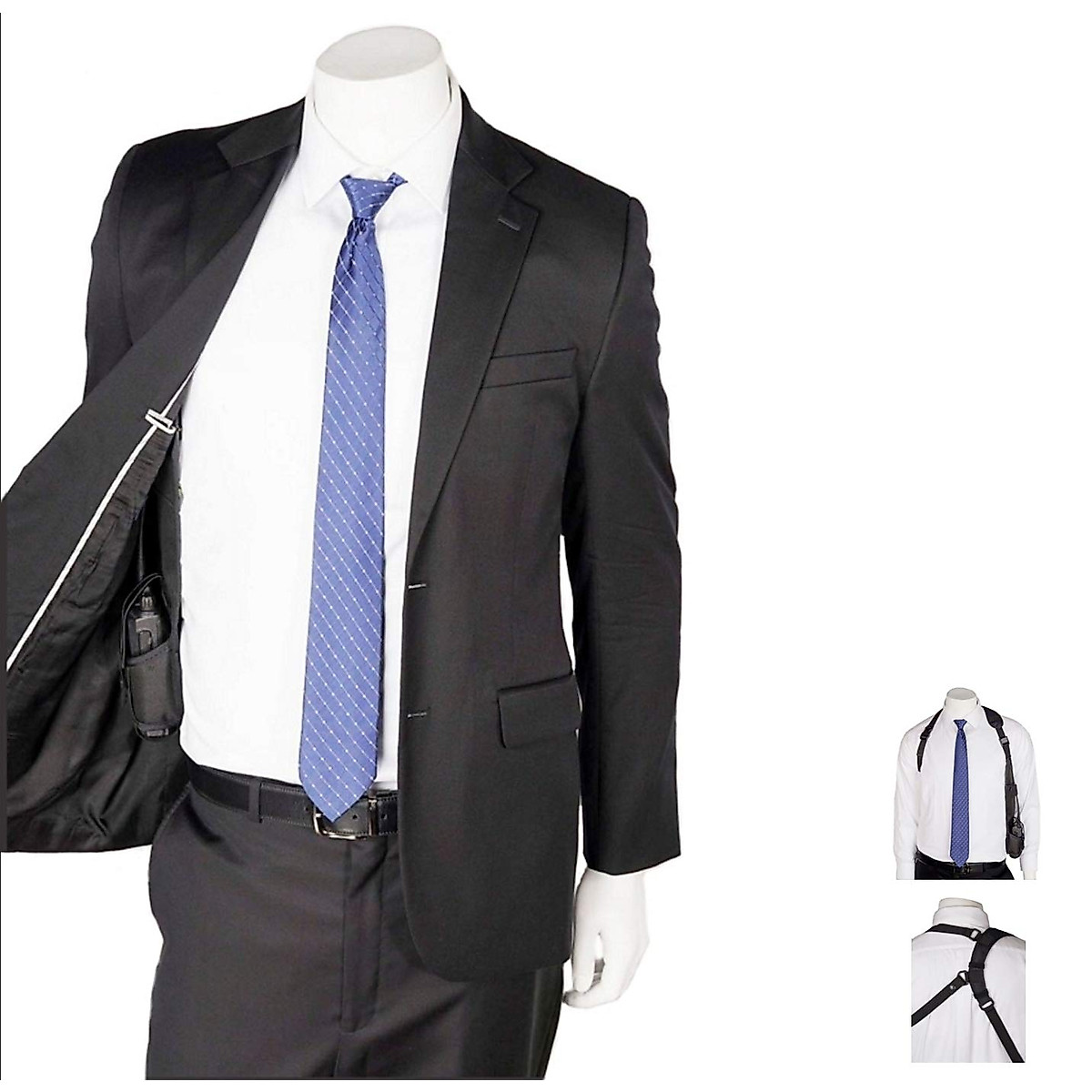 USH-300R Radio Shoulder Holster Right Side Chest Harness with an Adjustable Radio Pouch fits All Motorola ICOM Vertex Two Way Radios 4-3/4' up to 9" Tall. Made in The USA by Holsterguy.