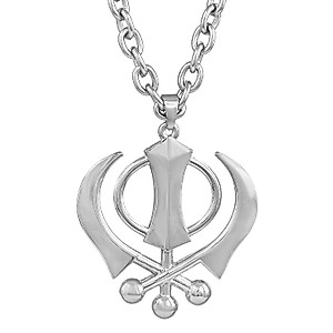 Bro Mart Sikh Sardar Punjabi Khalsa Khanda Chain Locket for Men and Women