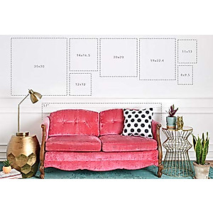 Amazon Brand – Rivet Pineapple Speck Print Wall Art in Gold Wood Frame, 12" x 12"