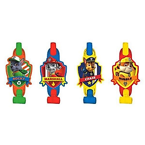 Paw Patrol Multicolor Party Blowouts - 5", 8 Pieces - Perfect Birthday Party Favors for Kids