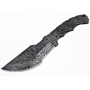 Whole Earth Supply Damascus Hunting Tracker Large High Carbon Steel Blank Blade Knives Knife Making Blanks