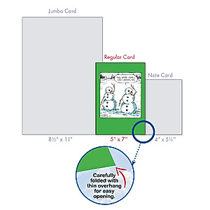 NobleWorks 10 Assorted Box Set Funny Christmas Mixed Occasions Greeting Cards w/5 x 7 Inch Envelopes (10 Designs, 1 Each) A Coverly Christmas A5554XXG-B1x10