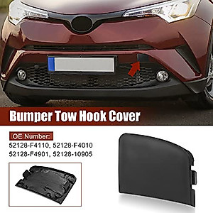X AUTOHAUX Front Bumper Tow Hook Hole Cover 52128-F4110 for Toyota CHR 2018-2019 Car Tow Hook Eye Hole Cover Plug