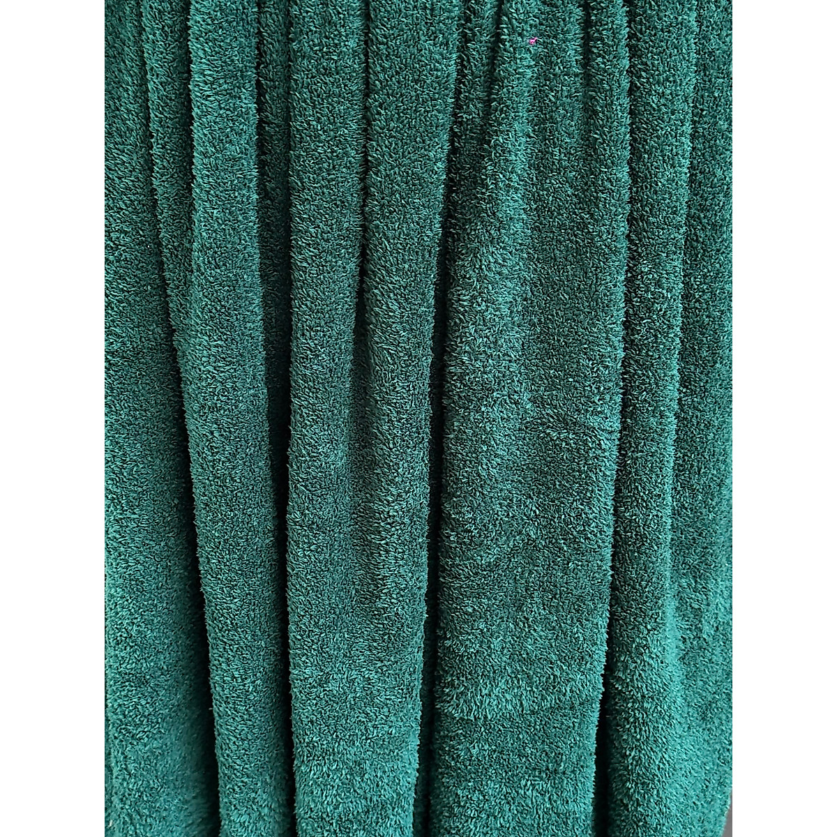 Plush Organic Terry Cloth Knit Fabric: Ideal for Sweaters, Bathrobes, and More - 60-Inch Width - 1 Yard of French Terry Cloth by The Yard (Hunter Green)