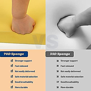 sutailocus Bench Cushion Double Piping Indoor/Outdoor Bench Cushion Bench Cushions for Indoor Furniture, Indoor Window/Piano/Porch Swing Cushion with Adjustable Ties (36x14x3, Khaki)