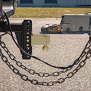 CROSSHIP Adjustable Trailer Hitch Ball Mount - Fits 2'' Receiver, 6Inch Drop/Rise Drop Hitch with 2'' & 2-5/16'' Solid Dual Balls 25,000 lbs Capacity- Tow Hitch for Heavy Duty Truck with Double Pins