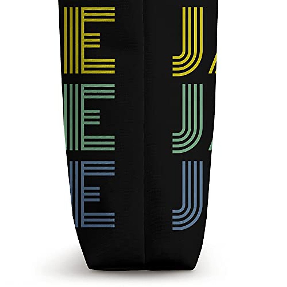 Womens Janelle Wordmark Pattern Personalized Name Retro Tote Bag