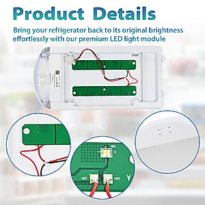W11527432 W11387579 W11333374 Whirlpool Amana Compatible with Refrigerator Light Assy Module Brand W11042554 W11101384 Replacement