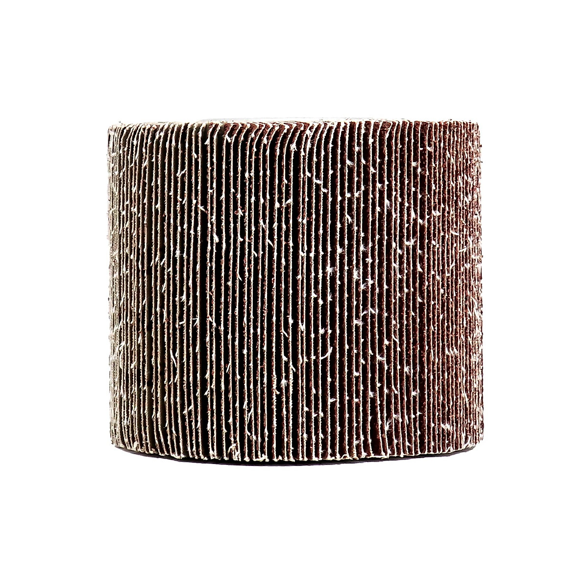 QWORK Flap Sanding Wheel, Wire Drawing Polishing Wheel, Aluminum Oxide Drum Burnishing Brush, 4.5" x 4" with 3/4"-4 Keyway (60 grit), Remove Rust/Weld Burr/Grinding