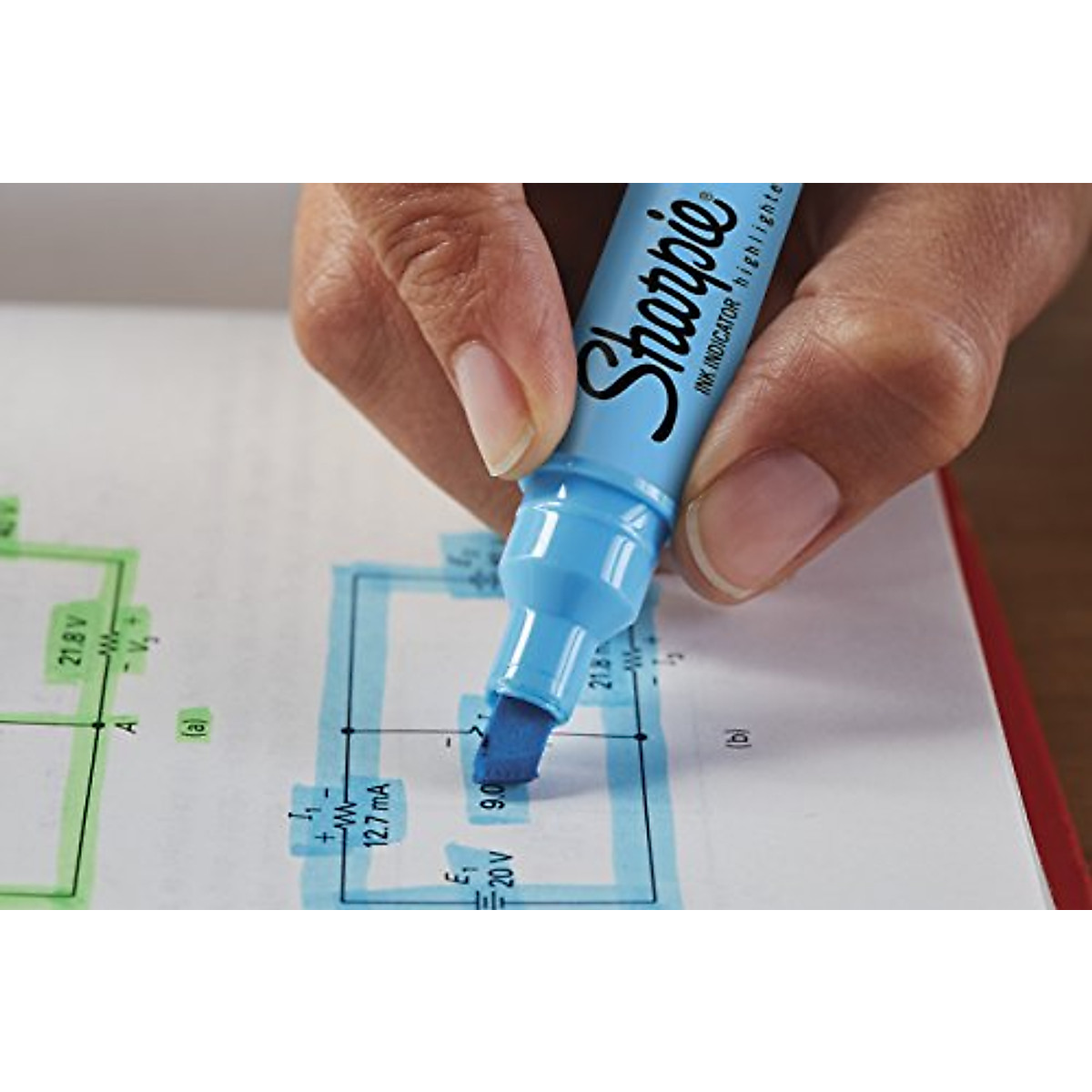 Sharpie Ink Indicator Tank Highlighters, Chisel Tip, Assorted Fluorescent, 4 Count (2021244)