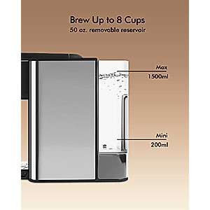 SIFENE Single Serve Coffee Machine, 3 in 1 Pod Coffee Maker For Single Serve Capsule pod, Ground Coffee Brewer, Leaf Tea Maker, 6 to 10 Ounce Cup, Removable 50 Oz Water Reservoir