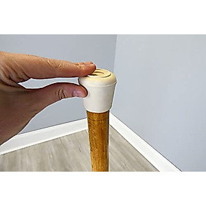 Shepherd Hardware 9225 1-1/2-Inch Inside Diameter Rubber Leg Tips, 2-Pack, Off-White -89225