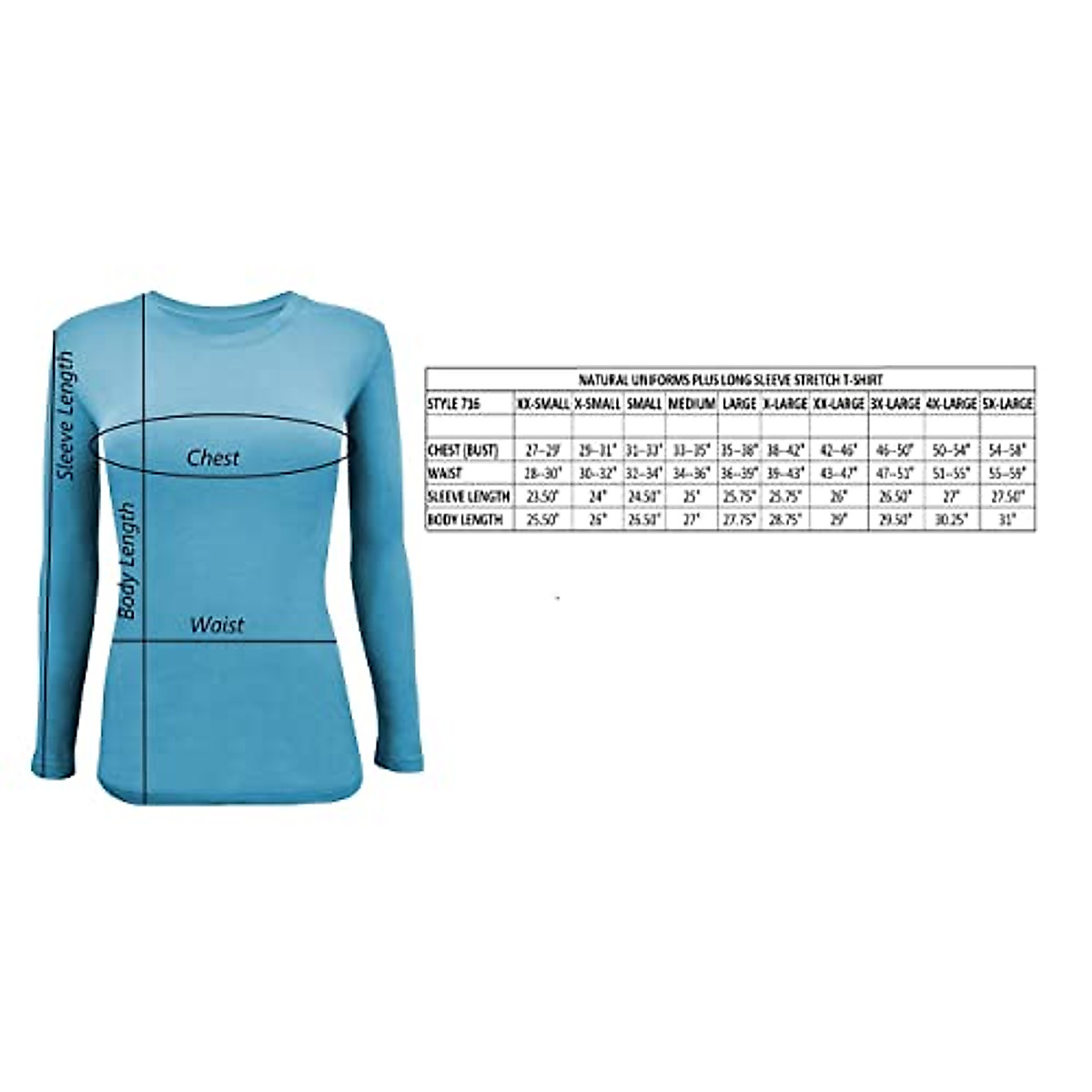 M&M SCRUBS Women's Under Scrub Tee Soft and Breathable Crew Neck Long Sleeve T-Shirt(Heather Charcoal, Small)