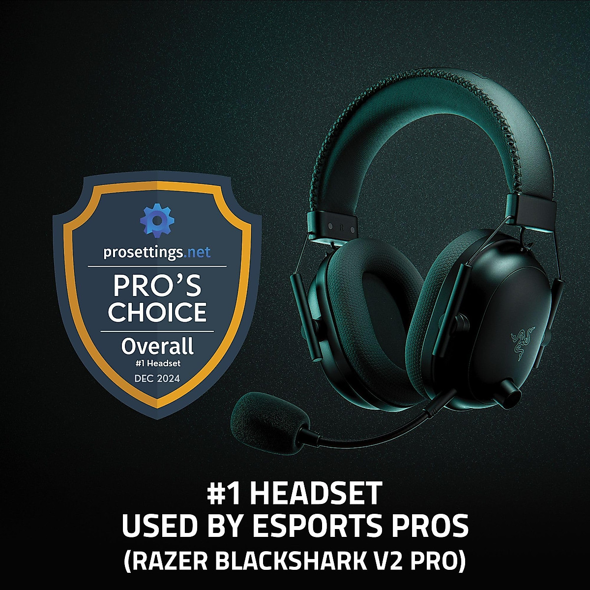 Razer BlackShark V2 Pro Wireless Gaming Headset 2023 Edition: Detachable Mic - Pro-Tuned FPS Profiles - 50mm Drivers - Noise-Isolating Earcups w/Ultra-Soft Memory Foam - 70 Hr Battery Life - White