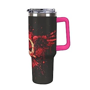 Russia Hammer Flags Hook Ussr Sickle 40 Oz Tumbler Insulated Stainless Steel Water Bottle Travel Mug Car Cup with Handle And Straw